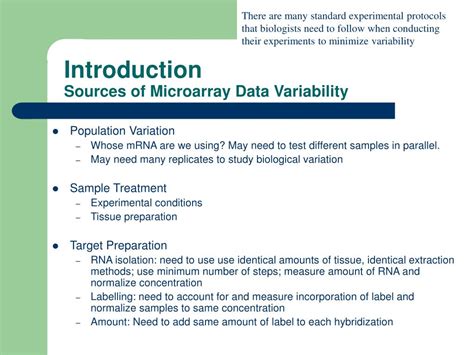 Ppt Introduction To Bioinformatics Microarrays2 Microarray Data