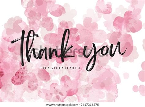 Pink Thank You Your Order Card Stock Illustration 2417316275 Shutterstock