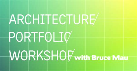 Architecture Portfolio Workshop Mcewen School Of Architecture
