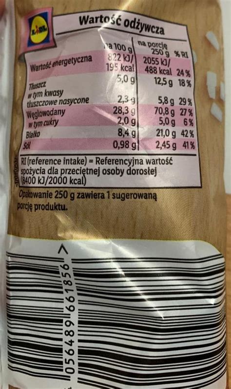 Zapiekanka z szynką i pieczarkami Chef Select kalorie kJ a nutriční