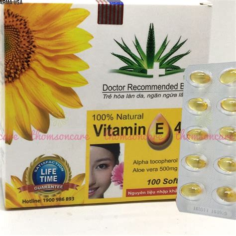 Vitamin E 400 Iu Oral Tablets Help Beautify The Skin Supplement Vtm E