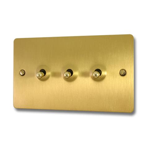 Flatline Satin Brass Socket And Switches