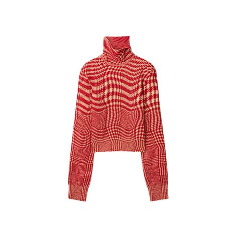 W 버버리 워프드 하운드투스 울 블렌드 스웨터 필러 Burberry Kream