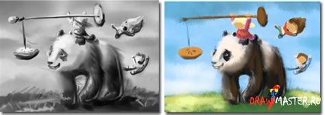 Как нарисовать иллюстрацию Верхом на Панде