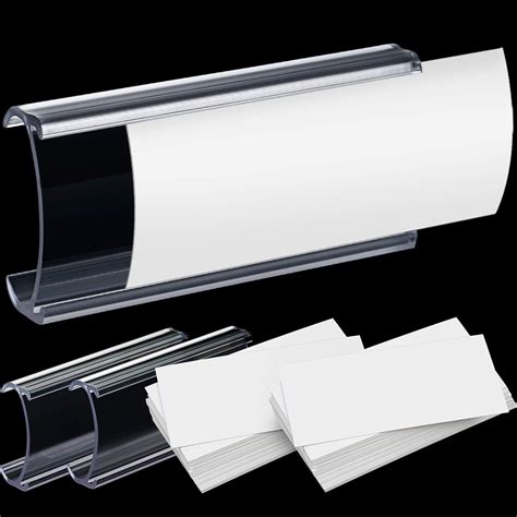 80 Packs Plastic Shelf Label Tags Metro Shelf Label Holders For Wire