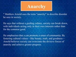 Culture And Anarchy Ppt By Zeeshan Alipptx