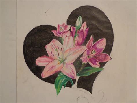 Lilys Of Love Drawing By Chelsea Simunek Fine Art America
