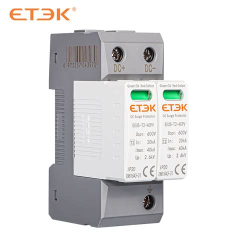 Eku5 Class T2 40ka Dc Spd For Solar Photovoltaic Pv System Etek Electric