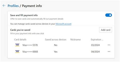 How To View Your Saved Credit Card Numbers In Microsoft Edge