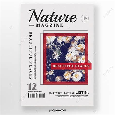 창조적 인 패션 빨간색과 흰색 대비 라인 와이어 프레임 자연 꽃 식물 잡지 표지 템플릿 Psd 다운로드 디자인 자료 다운로드 크리스마스 카드 크리스마스 카드 템플릿