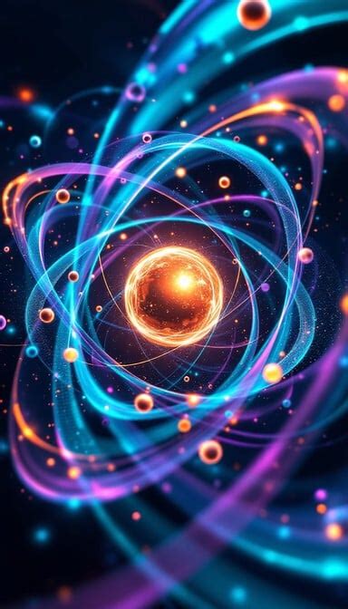 Free Quantum Cosmos Visualized Image Atomic Quantum Nucleus