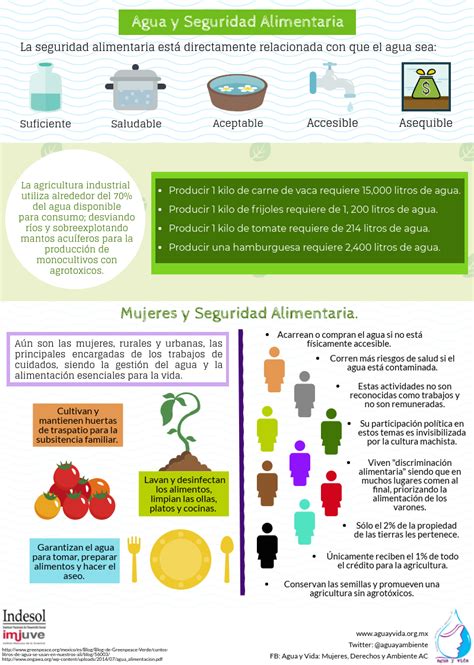 Infografía Agua Y Seguridad Alimentaria Agua Y Vida Mujeres