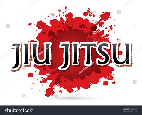 Jiu Jitsu Font Text Graphic Vector Stock Vector Royalty Free