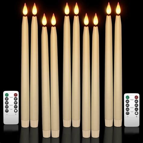 Bougies Led Coniques Yme Ivoire Télécommande And Minuterie 2 4 6 8