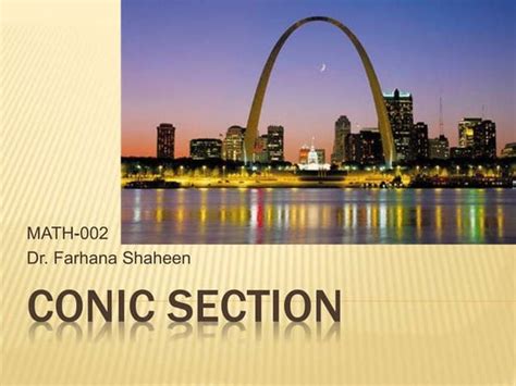 Conic Sections And Its Applications Ppt
