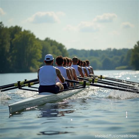 Rowers in an Eight with Cox Controlling | Stable Diffusion Online