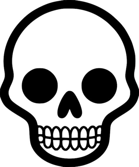 Premium Vector Skull Black And White Vector Illustration