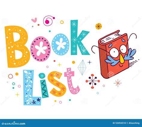 Book List Stock Vector Illustration Of Reading Decorative 53494510