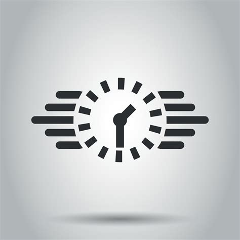 Clock Countdown Icon In Flat Style Time Chronometer Vector Illustration On White Background