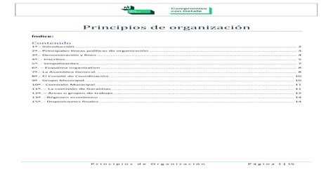 Principios De Organización · 2019 10 08 · Principios De Organización