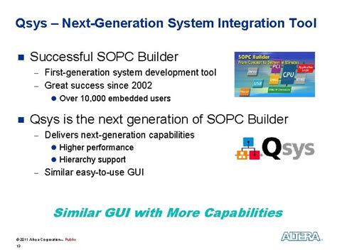 Introducing Qsys Next Generation System Integration Platform Ap