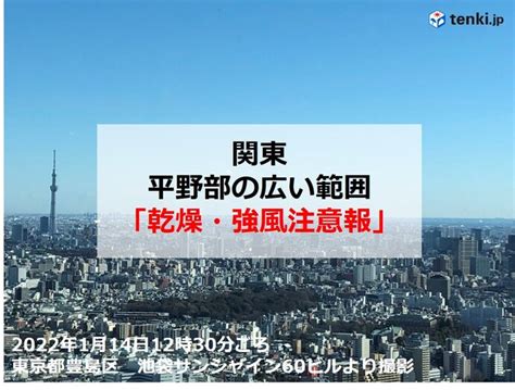 関東は空気カラカラ 都心は今月初の湿度10パーセント台 強風で火事のリスク高まる ニコニコニュース