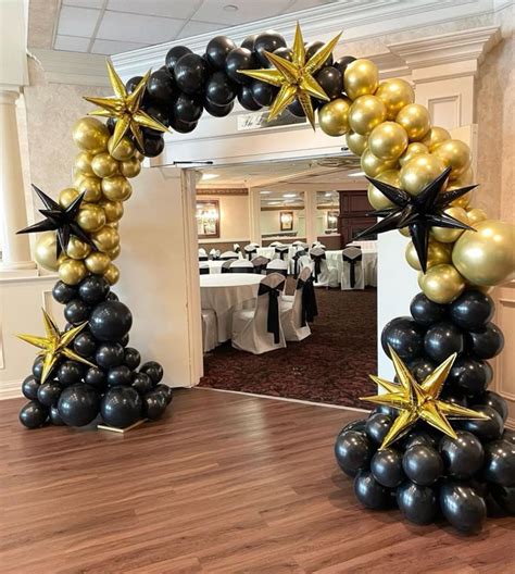 Black And Gold Arch Kit Balloon Arch Balloon Garland Corporate Balloon