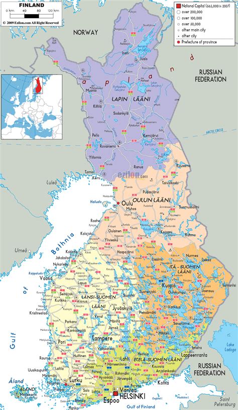 Maps Of Finland Detailed Map Of Finland In English Travel Map Of