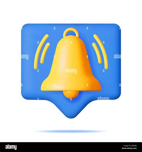 3d Notification Bubble With Bell Icon Stock Vector Image And Art Alamy