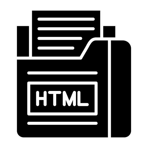 Html File Icon Style 14325522 Vector Art At Vecteezy