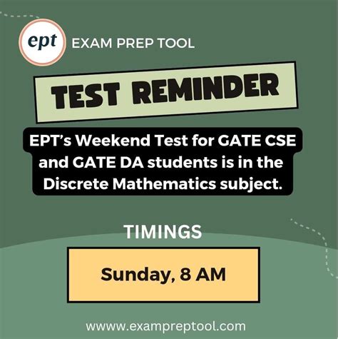 Exampreptool On Linkedin Weeklytest Testseries Placement Discretemathematics Gatecse Gateda
