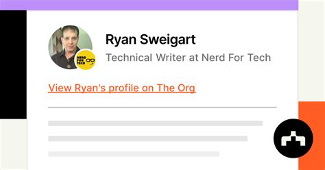 Ryan Sweigart Technical Writer At Nerd For Tech The Org