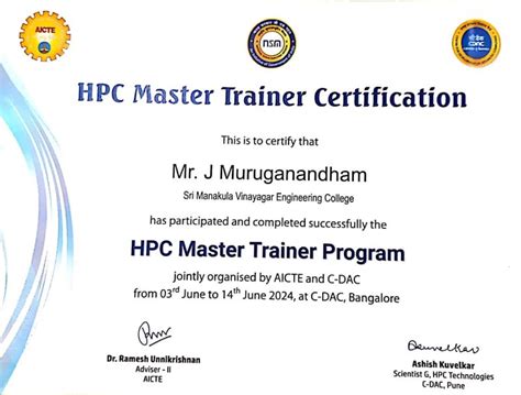 Muruganandham Jeevananthan On Linkedin Hpc Aicte Cdac