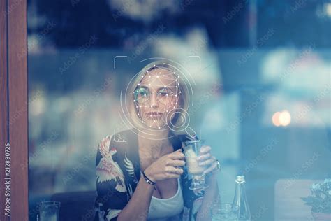 Face Id Technology Facial Recognition Use In Biometric Security For