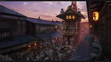 Artstation Assassins Creed Japan Fan Concept Art The Gion Festival
