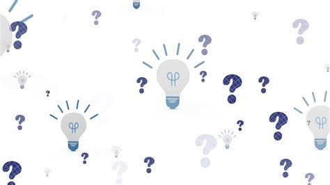 Premium Stock Video Animation Of Lightbulb Icons Over Question Marks On White Background