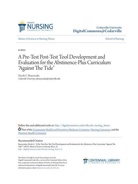 A Pre Test Post Test Tool Development And Evaluation For The Abst Pdf