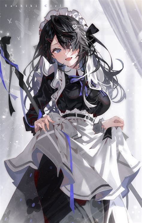 Anime Girls Maid Arutera Maid Outfit Lifting Dress Hd Phone