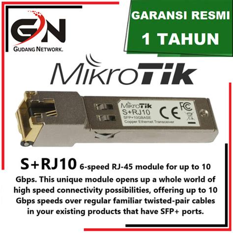 Jual Mikrotik S Rj10 Sfp Module 10gbps Sfp Transceiver 10 Gb S Rj10 Jakarta Pusat