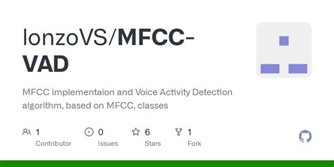 Github Lonzovs Mfcc Vad Mfcc Implementaion And Voice Activity