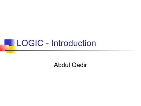 Logic Ppt