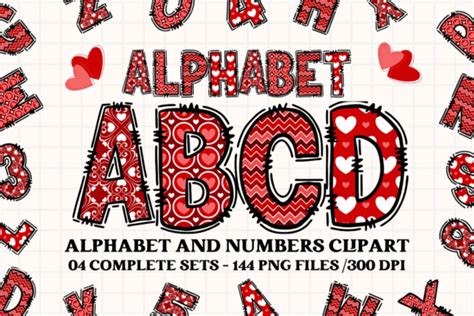 Valentine´s Day Alphabet Png Clipart7 Graphic By Alphabet Maker
