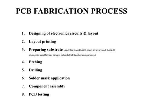 Pcb Fabrication Pptx