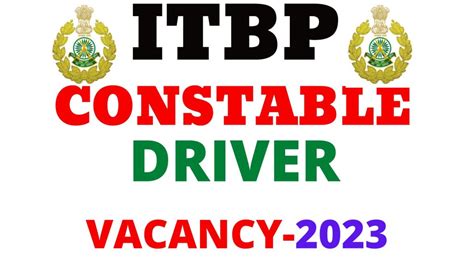 Itbp Driver Vacancy 2023 Full Detail Download Notification And Syllabus