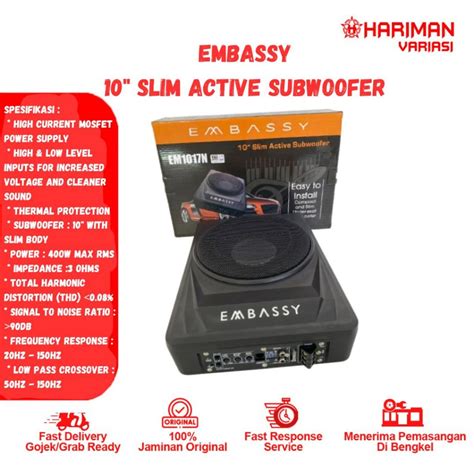 Jual Embassy 10 Subwoofer Active Subwoofer Shopee Indonesia
