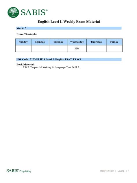 2223 Level L English Exam Related Materials T3 Wk5 Pdf