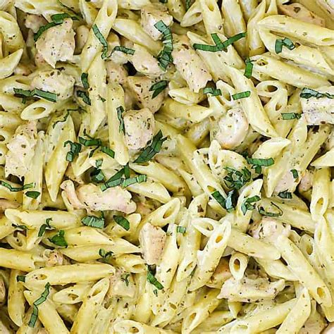 Creamy Chicken Pesto Pasta Recipe Yummy Healthy Easy