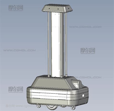 UVC消毒机器人 防疫机器人 酒精喷洒机器人3D数模 机械工具模型下载 摩尔网CGMOL