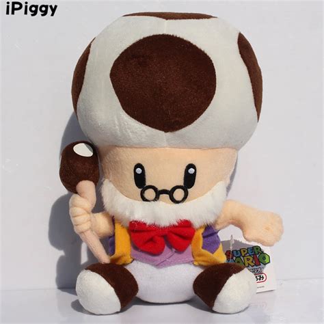 Free Shipping 1pcs 25cm Super Marioplush Toys Doll Mushroom Grandpa