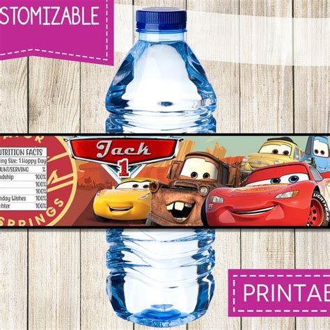 Lightning Mcqueen Water Wrapper Etsy